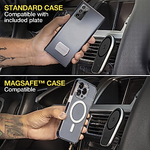 Scosche MPQ5DV-XTSP MagicMount Pro Charge5 15W Wireless Charging MagSafe Car Mount, Magnetic Phone Holder for Dashboard/Vent Compatible with iPhone 16/15/14/13/12 Pro/Pro Max/Plus, MagSafe Case & More