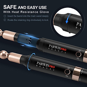 Infrared 8 in 1 Curling Iron Set with 8 Ceramic Barrels Interchangeable, Hair Curler Wand for Long Hair, Professional Curling Wand Set with LED Temperature Control, Glove and 2 Hair Clips