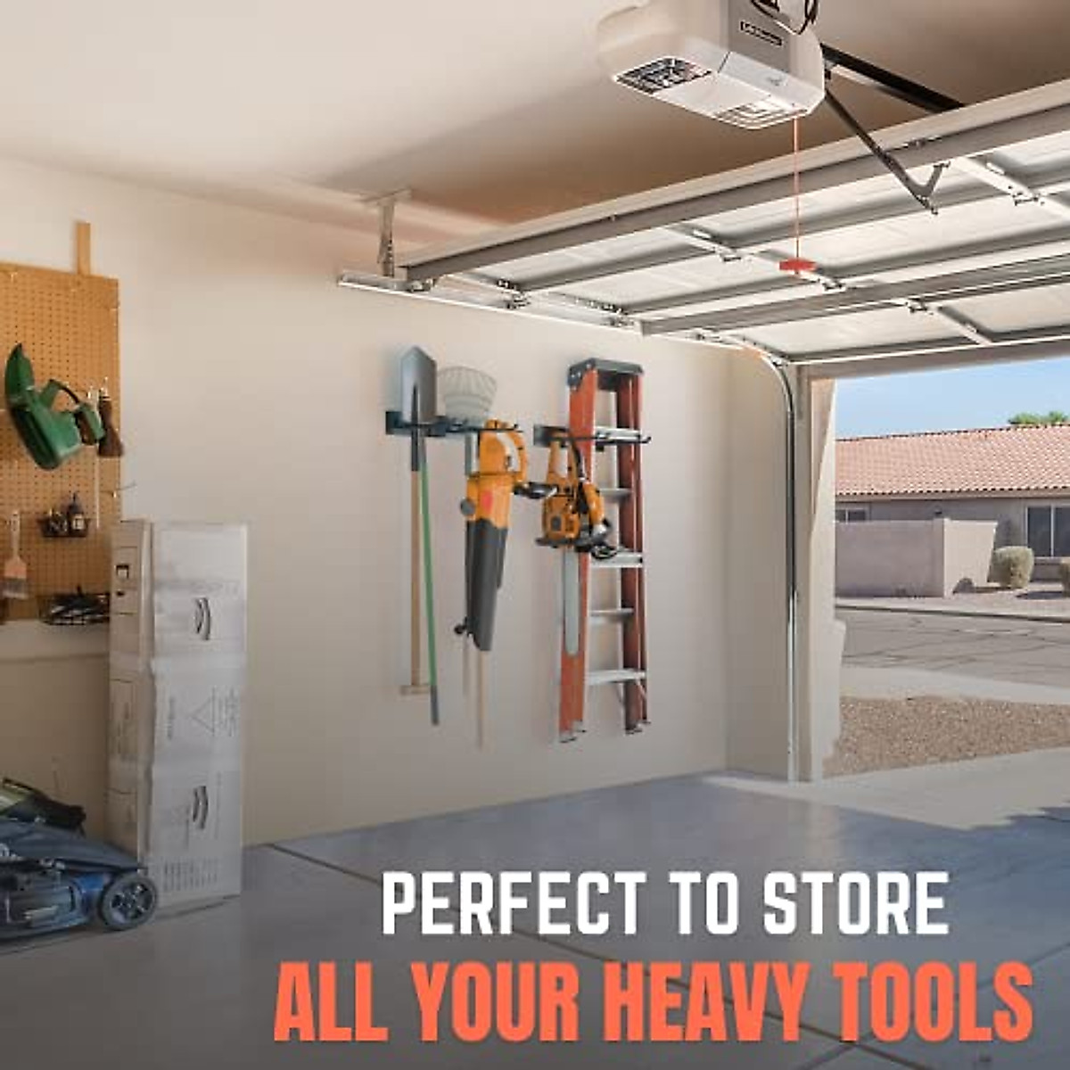 The Ultimate Garden Tool Organizer Racks For Wall Mount - Easy To Install Set of 2 Yard Tool Holders For Safe & Simple Garage/Shed Organization - Durable Utility Hangers For Shovels, Rakes & More