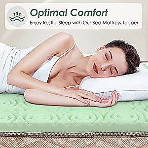 Giantex 3 Inch Mattress Topper, Mattress Pad for All-Night Comfy, 5-Zone Bed Topper, Pressure Relief Mattress, Dorm Foam Topper (King)