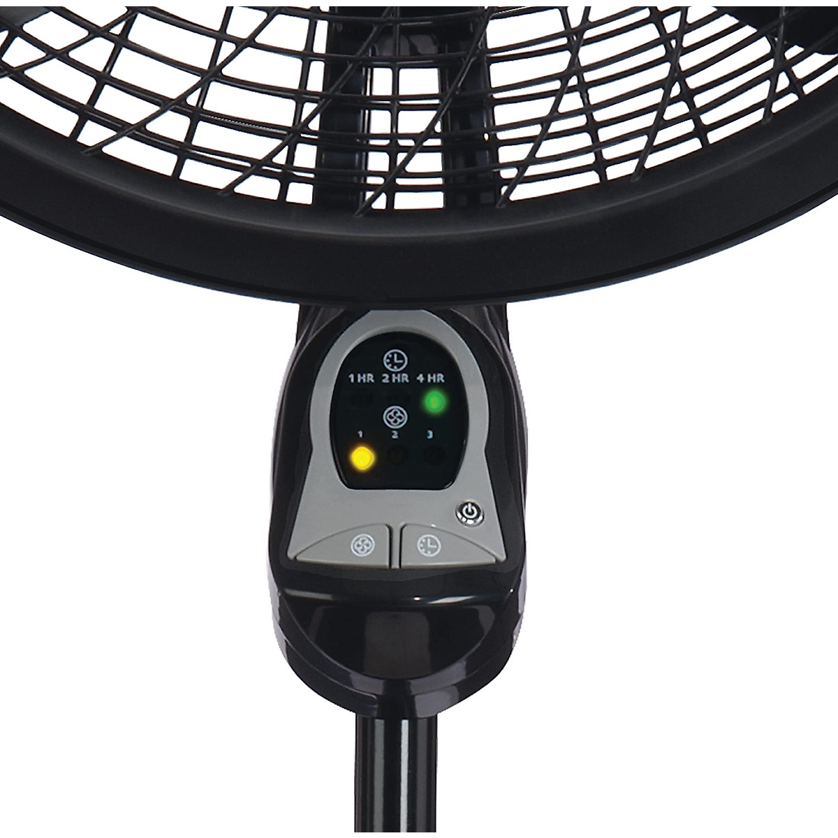 Lasko 1843 18″ Remote Control Cyclone Pedestal Fan with Built-in Timer, Black Features Oscillating Movement and Adjustable Height