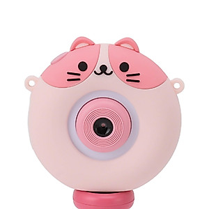 Fdit Kids Camera Abs Silicone Girls Artificial Swag Kids Video Camera with Stand for 3‑12 Years Old (Pink)