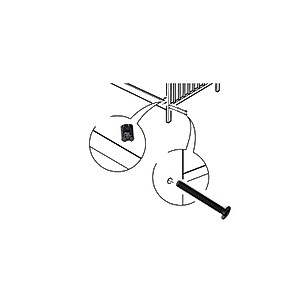 cSeao 100pcs M6 Baby Bed Crib Screws Black Hex Socket Cap Barrel Screws to Build Crib Furniture Chairs Cot, 20/30/40/50/60/70/80mm