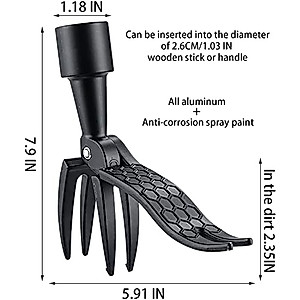 TANSHOP Weed Picker Weed Removal Tool for Garden Stand-Up-Weeder Weed Puller - Easily Remove Weeds Without Bending or Kneeling - Aluminum and Anti-Rust