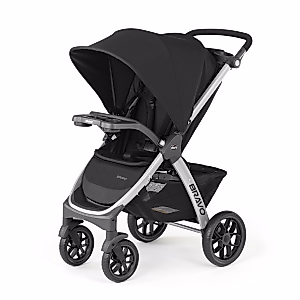Chicco Bravo Quick-Fold Stroller - Black | Black & Fit2 Infant & -Toddler Car Seat - Venture | Grey