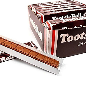Tootsie Roll Bars, Original Classic Size, 2.25 Ounce Rolls, (Pack of 36), Peanut Free, Gluten Free
