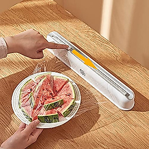 Cling Film Cutter Kitchen Cutting Box Food Wrap Dispenser Kitchen Tool Foil Cling Film Wrap Dispenser Plastic Cutter Storage Holder Kitchen Supplies