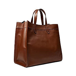 COACH Field Tote 40 in Sport Calf Badge Dark Saddle One Size