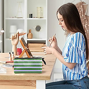 TBOUOBT Cosmetic Travel Bags, Makeup Case, Makeup Bag for Toiletries, green purple stripe