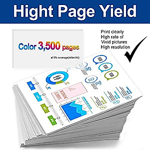 MitoColor 3 Pack (1Cyan+1Magenta+1Yellow) TN336C TN336M TN336Y TN336 High Yield Toner Cartridge Set Replacement for Brother HL-L8250CDN MFC- 9460CDN DCP-9050CDN Printer Toner