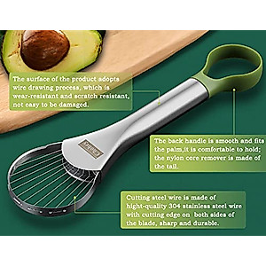 Avocado Slicer,Avocado Pit Remover Cutter/Peeler,Well Made Stainless Steel Avocado Slicer and Pitter Tool,Really Cutting Thin Slices,The Best Holiday Gifts