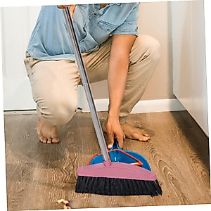 STOBAZA 2pcs Stainless Steel Broom Indoor Broom Household Cleaning Supply Sidewalk Broom Kitchen Broom Household Broom Long-Handled Broom Brooms Garbage Sweeping Broom Plastic Pink