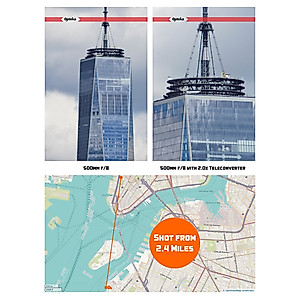 Opteka 500mm/1000mm f/8 Manual Telephoto Lens compatible with Canon EF-Mount EOS 90D, 80D, 77D, 70D, 60D, 60Da, 1Ds, Mark III II 7D, 6D, 5D, 5DS, Rebel T8i, T7i, T7s, T7, T6s, T6i, T6, T5, SL3, SL2