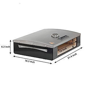 BakerStone P-AHXXX-O-000 Professional Series pizza oven, Black/Stainless