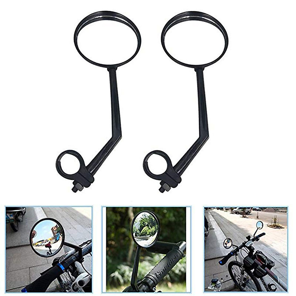 2 PCS Bike Mirror,Bike Mirror 360° Rotatable,Bike Rear Mirror for Adult Bikes Retro Bicycle Accessories,Bike Mirrors for Mtb/Kids/Ebike