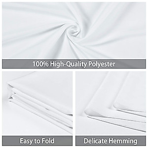 White Backgrounds for Photography, 6 x 9 ft Polyester Chromakey Backdrop Cloth, Collapsible Solid Color Background for Photo Shooting, Streaming Live, Video Studio