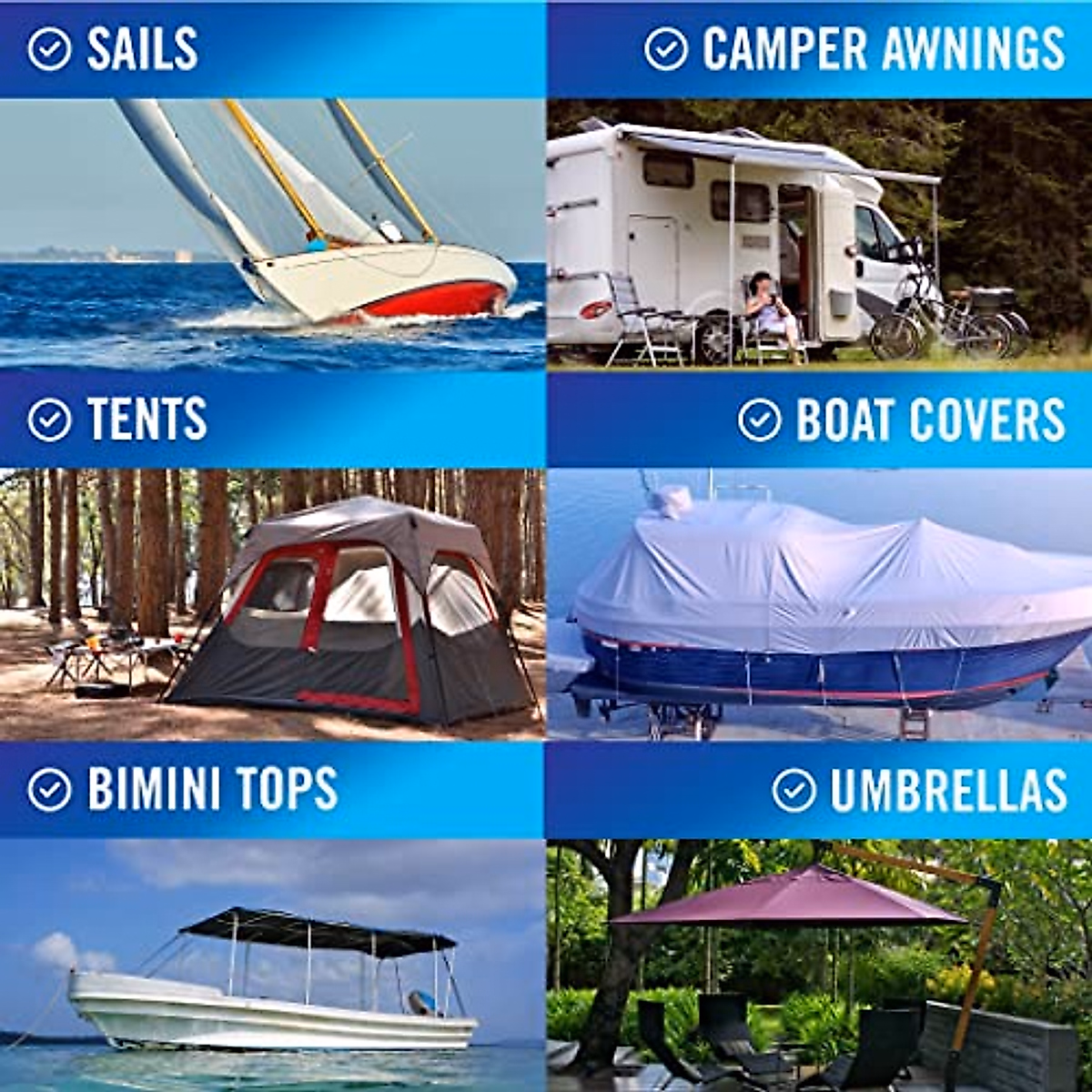 Repair Tape Fabric Repair Boat Covers Canvas Repair Tape Pop Up Camper RV Awning Repair Tape Tarp Canopy Tear & Vinyl Waterproof Bimini Tops Sail Air Mattress Patch Kit 30FTx3 Clear Heavy Duty