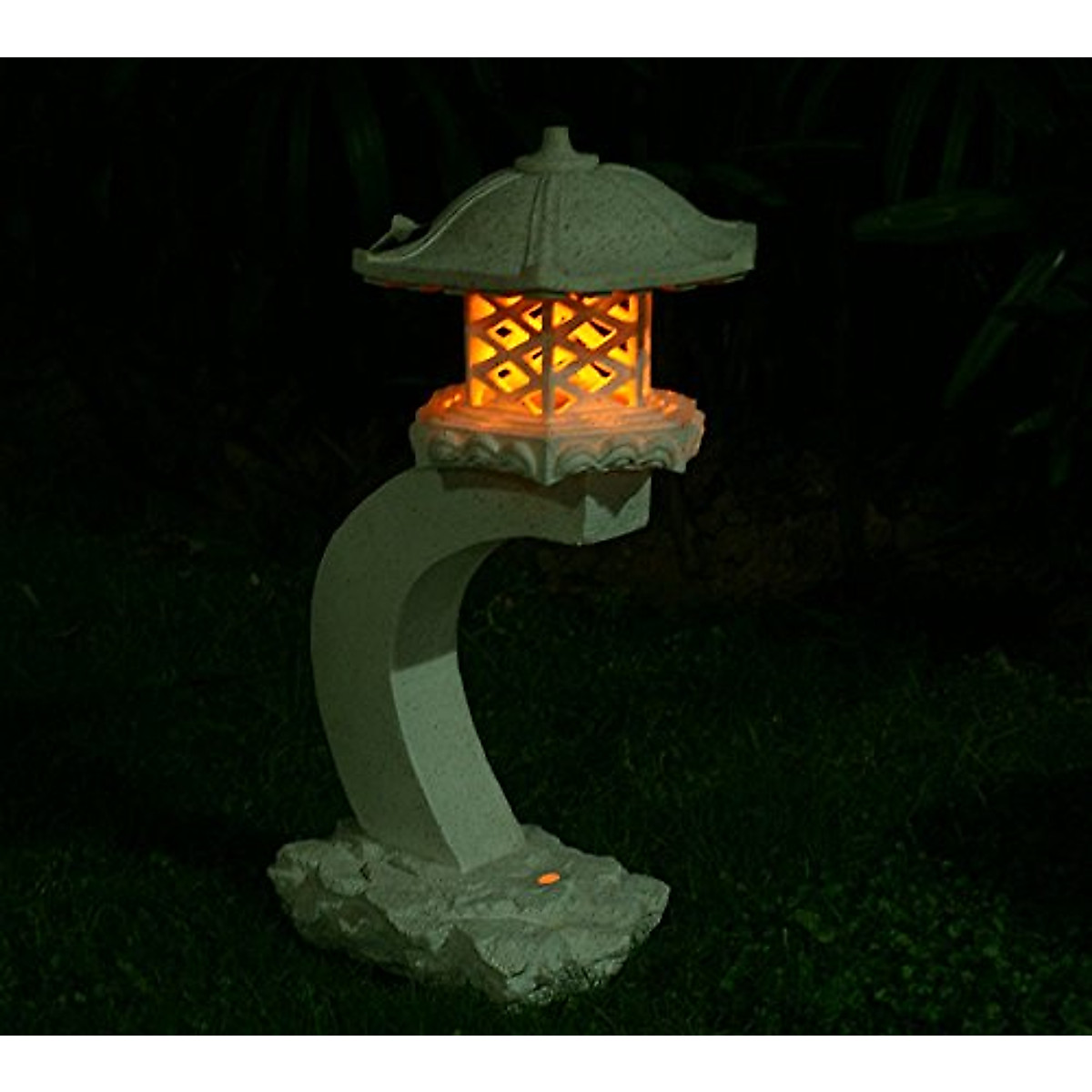 TIAAN 24”Height Japanese Style Lantern Solar Garden lamp Solar Pagoda Light