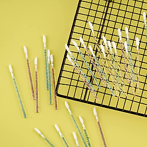 300PCS Glitter Crystal Lip Brush, Disposable Crystal Lip Brushes Tool Kits Lip Gloss Applicators Make Up Lipstick Gloss Wands Makeup Applicators Brushes Applicator tool Makeup Beauty Tool Kits 1