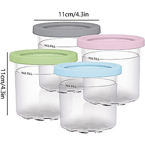 Ice Cream Pints Cup,Ice Cream Containers with Lids for Ninja Creami Pints,Safe & Leak Proof Ice Cream Pints Kitchen Accessories,for NC300S NC299AM Series Ice Cream Maker (2PCS-2)