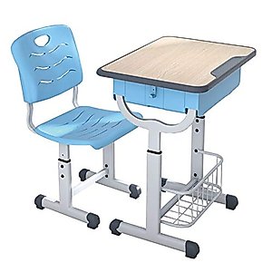 Articles for daily use Simple Children's Desk and Chair Set, Height Adjustable, Ergonomic Desk and Chair, Student Desk and Chair Set