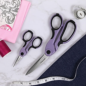 SINGER ProSeries Fabric Scissor and Craft Detail Scissor Set, Lilac, Set of 2