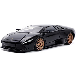 Jada Lamborghini Murcielago LP640 Black with Copper Wheels Hyper-Spec Series 1/24 Diecast Model Car