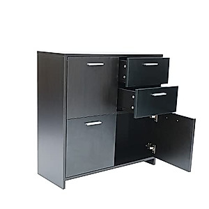 Nightstand Bedside Table Drawer Cabinet Storage Cabinet with 2 Drawers 3 Side Cabinet Modern Style Design Easy Storage Cabinet is Cleverly Designed Storage Tower Dresser