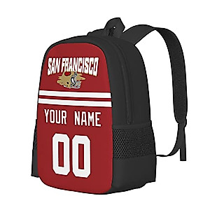 ANTKING San Francisco Backpack Custom any Name and Number Gifts for Men Women Youth