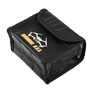 The Lord of the Tools Battery Explosion-proof Safety Bag Compatible with DJI Mini 3 Pro Drone Battery Safety Charging Storage Bag Replacement 121x95x63mm L Size