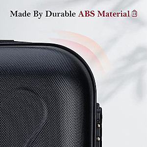 Widfre Luggage Sets 3 Pieces Carry on Suitcase Hardshell Lightweight Travel with Double Spinner Wheels Locks TSA Approved (Black)