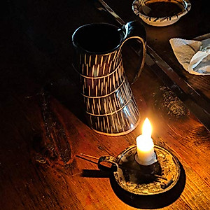 Mythrojan Viking Drinking Tankard with Medieval Buckle Leather Strap Wine Beer Mead Mug 800 ML - Polished Finish