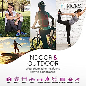 FITKICKS Crossovers Active Footwear, Foldable Shoes, Medium, Black