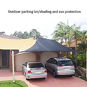 CHHD Outdoor Shade Cloth HDPE Mesh Shade Tarp Summer Shade Netting Ventilated Breathable Sunshade Sunscreen for Patio Balcony Carport Greenhouse Garden Cover, Customizable