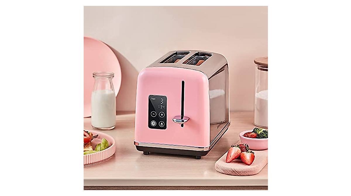 Pink REDMOND Toaster - 2 Slice with LED Touch Screen & Wide Slots