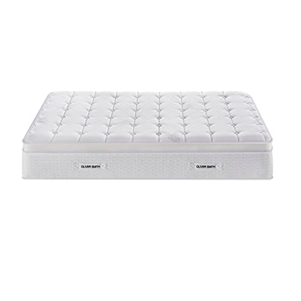 Full Size Mattress - 14 Inch Cool Memory Foam & Spring Hybrid Mattress with Breathable Cover - Comfort Plush Euro Pillow Top - Rolled in a Box - Oliver & Smith