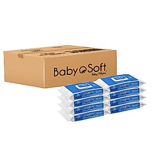 Baby Wipes, Baby Soft Sensitive 8 Flip top packs (512 Wipes Total).