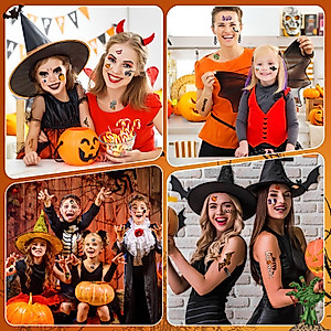 704 Pieces Halloween Temporary Tattoos for Kids, Children Fake Tattoos Stickers Party Supplies, Pumpkin Lantern Ghost Vampire Tattoo Body Sticker Halloween Party Themed Accessory Decorations