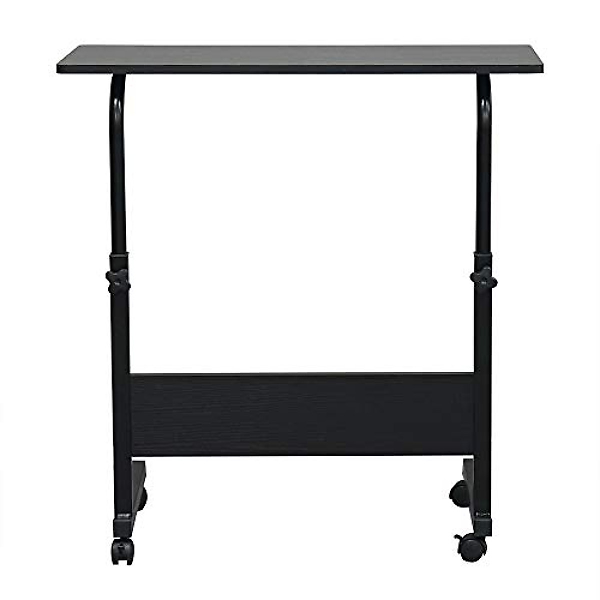 C Table with Wheels for Couch Bed Recliner, Side Table for Couch, Sofa Side Table Desk with Wheels, Tray Table Portable Side Table for Bed, Table Laptop Cart, Height Adjustable Coffee Snack Table