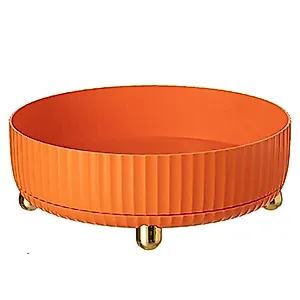BEBESI The Kitchen is stored in a Multifunctional Rotating Shelf Orange【Trumpet】