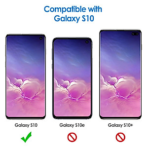 JETech Slim Fit Case for Samsung Galaxy S10, Thin Phone Cover with Shock-Absorption and Carbon Fiber Design (Black)