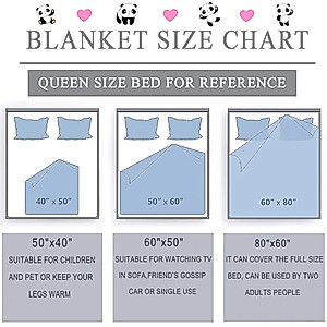 Panda Blanket Gifts for Girls Women Soft Warm Flannel Panda Lovers Throw Blanket Panda Birthday Gifts for Adults Kids 50"x40"