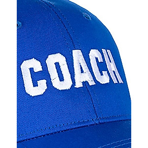 Ann Arbor T-shirt Co. Coach | Royal Blue Coaching Baseball Hat, Men & Women Team Cap - (Royal, HighHat)