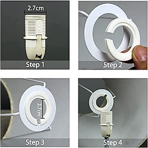 Othmro Red XLarge Lamp Shade Set of 2, 5.91 * 11.8 * 7.48 IN Drum Lampshades for Table Lamp Shades, Fabric Farmhouse Bell Lamp Shades for Table Lamps Lampshades, Lampshade for Bedroom Living Room