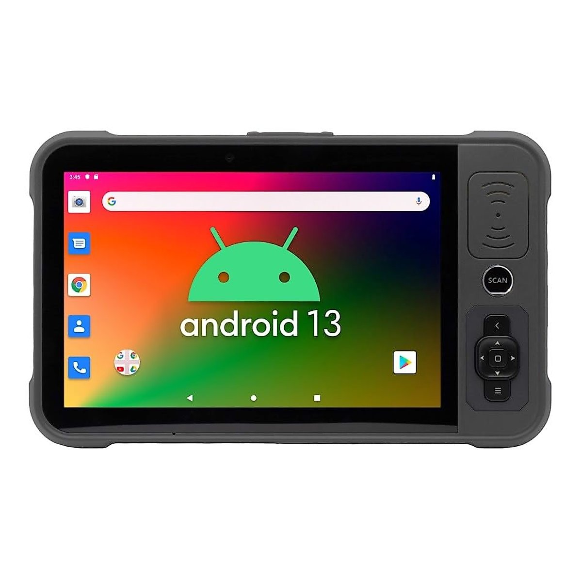 Heavy Duty Android Tablet with Integrated Barcode Scanner, 2D/1D/QR Zebra SE4710 Reader, Android 13, WiFi/GPS/Bluetooth, 8000mAh All-Day Battery (Tablet)