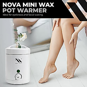 Nova Mini Wax Pot Warmer for Hair Removal - Hard Wax Capacity 4oz - Face and Body (120volt US Plug)