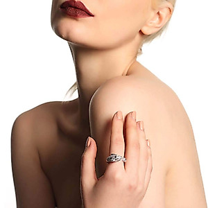 VICISION Panther Bracelet for Women Leopard Design with 18K Gold Plated 5A Cubic Zirconia Stones Birthday Present for Her Women Teen Girls (Silver Panther Ring)