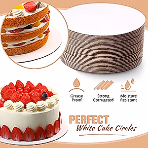100 Pcs Round White Cake Boards 6 Inches Cardboard Cake Rounds Grease Proof Cake Base Disposable Cardboard Circles Pizza Cake Circles Cake Stands for Cake Pizza Decorating Baking Party Supplies