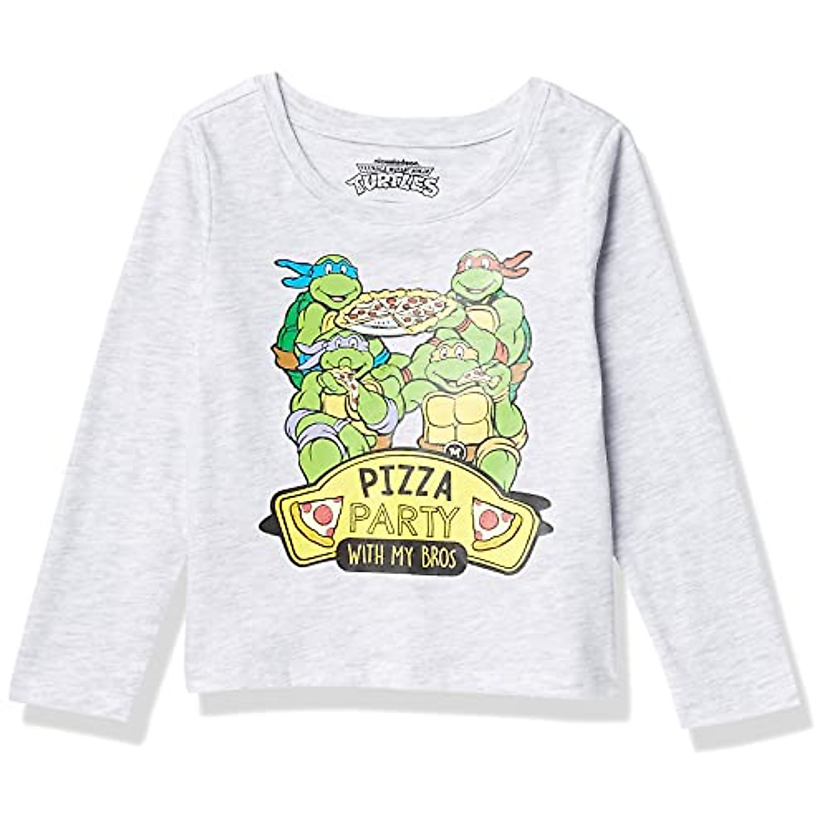 Teenage Mutant Ninja Turtles Boys' Long Sleeve Graphic Tshirt Heather Grey