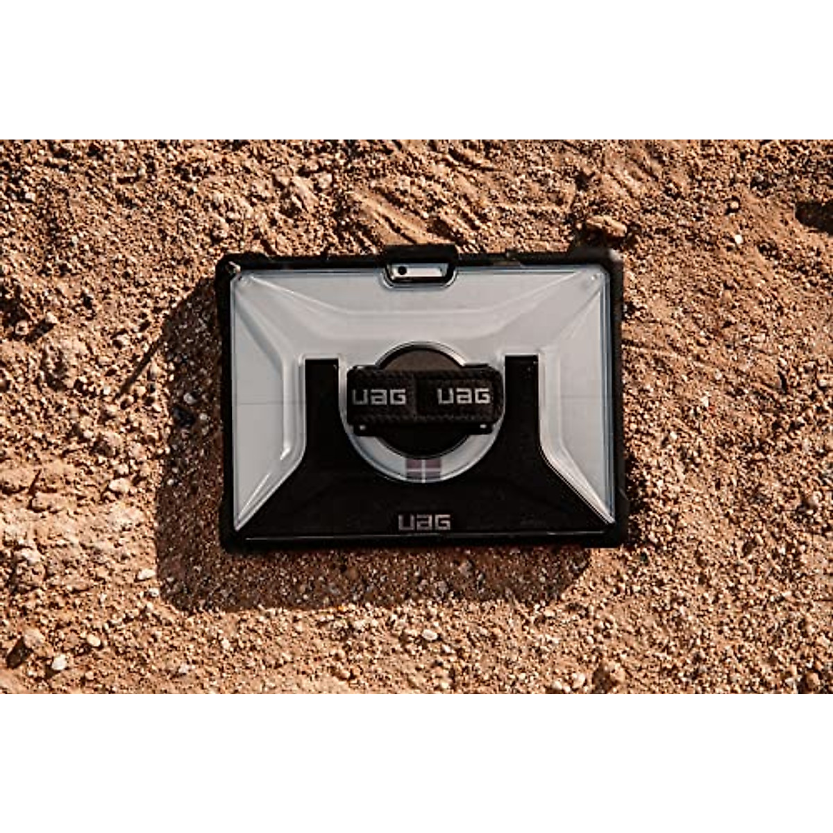 URBAN ARMOR GEAR UAG Designed for Microsoft Surface Pro 8 Case Plasma w/Hand Strap & Shoulder Strap Feather-Light Translucent Rugged Military Drop Tested Protective Cover Ice